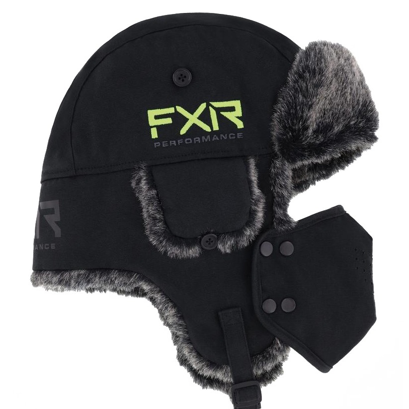 Шапка FXR Trapper, Black/Hi-Vis, 2022