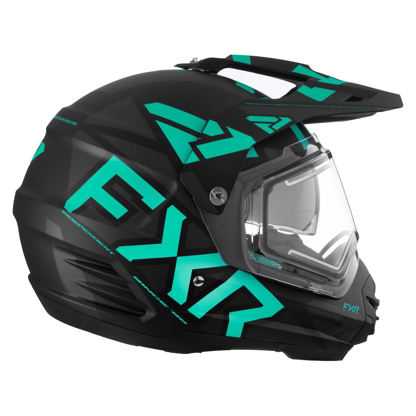 Шлем с подогревом FXR Torque X Team, Black/Mint, 2023