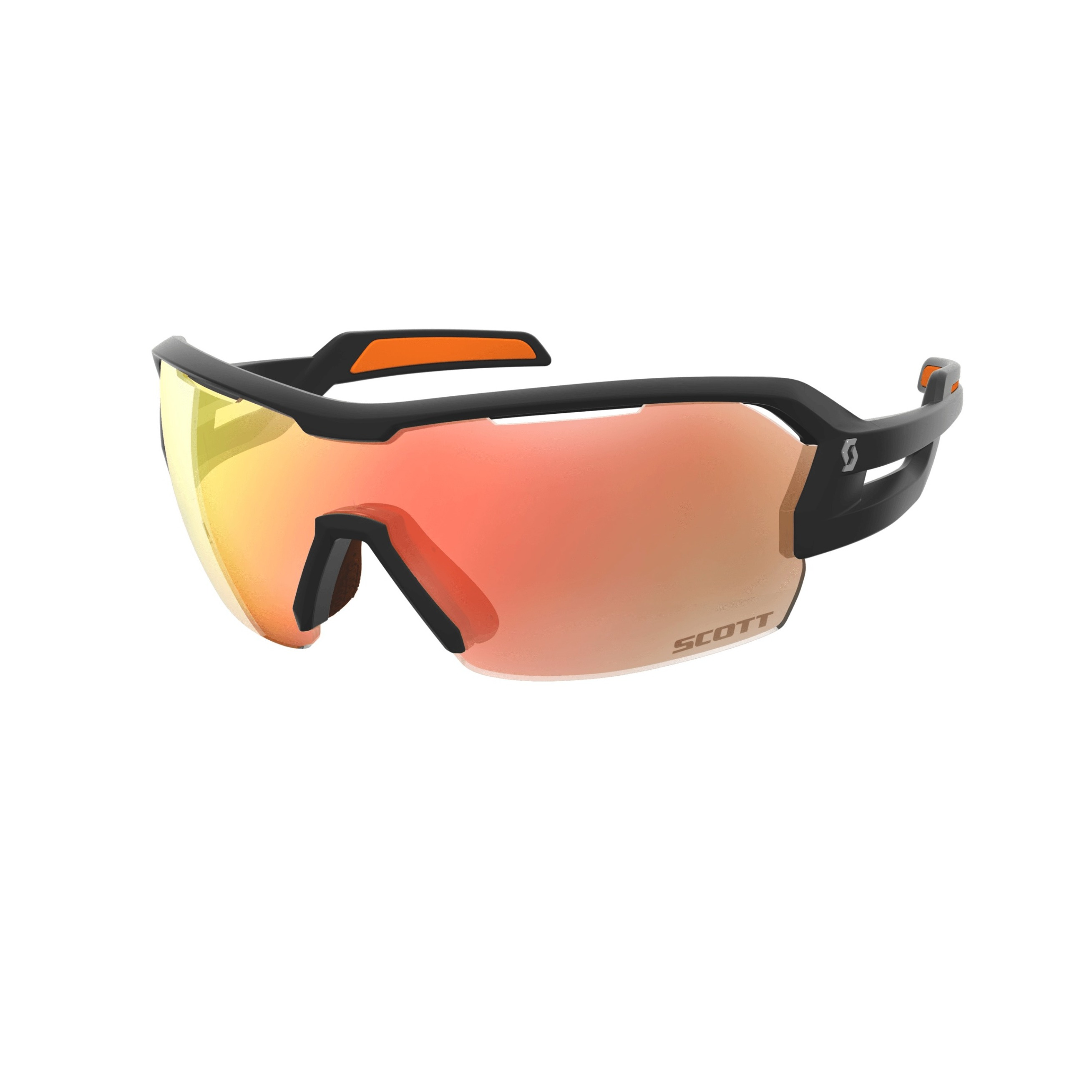 Солнцезащитные очки SCOTT Spur, Black Matt/orange Red Chrome Enhancer ...
