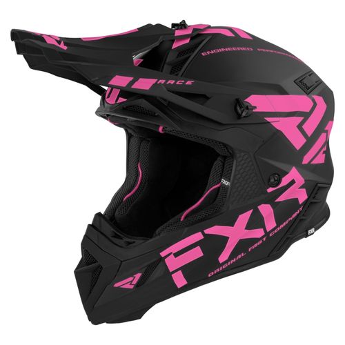 Шлем FXR Helium Race Div, Black/Elec Pink, 2022