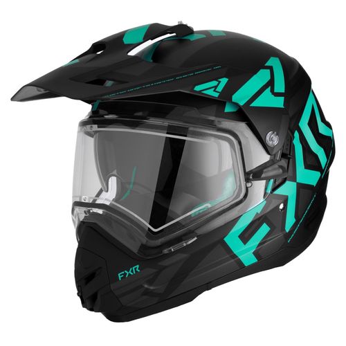 Шлем с подогревом FXR Torque X Team, Black/Mint, 2023